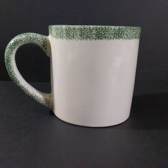 Dining | Speckled Red Apple Green Rim Handle Coffee Mug | Poshmark